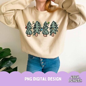 Retro Christmas Trees Png, Trendy Popular Png Christmas Shirt Design ...