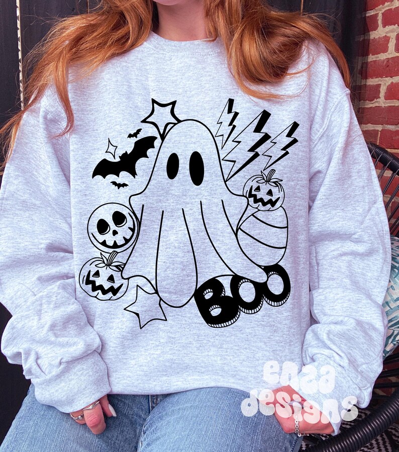 Ghost Svg Halloween Svg Boo Svg Bat Svg Lightning Bolt - Etsy