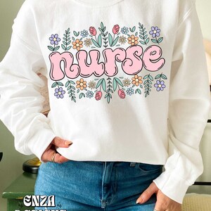 Floral Nurse Png Sublimation Design Digital Download, Nurse ...