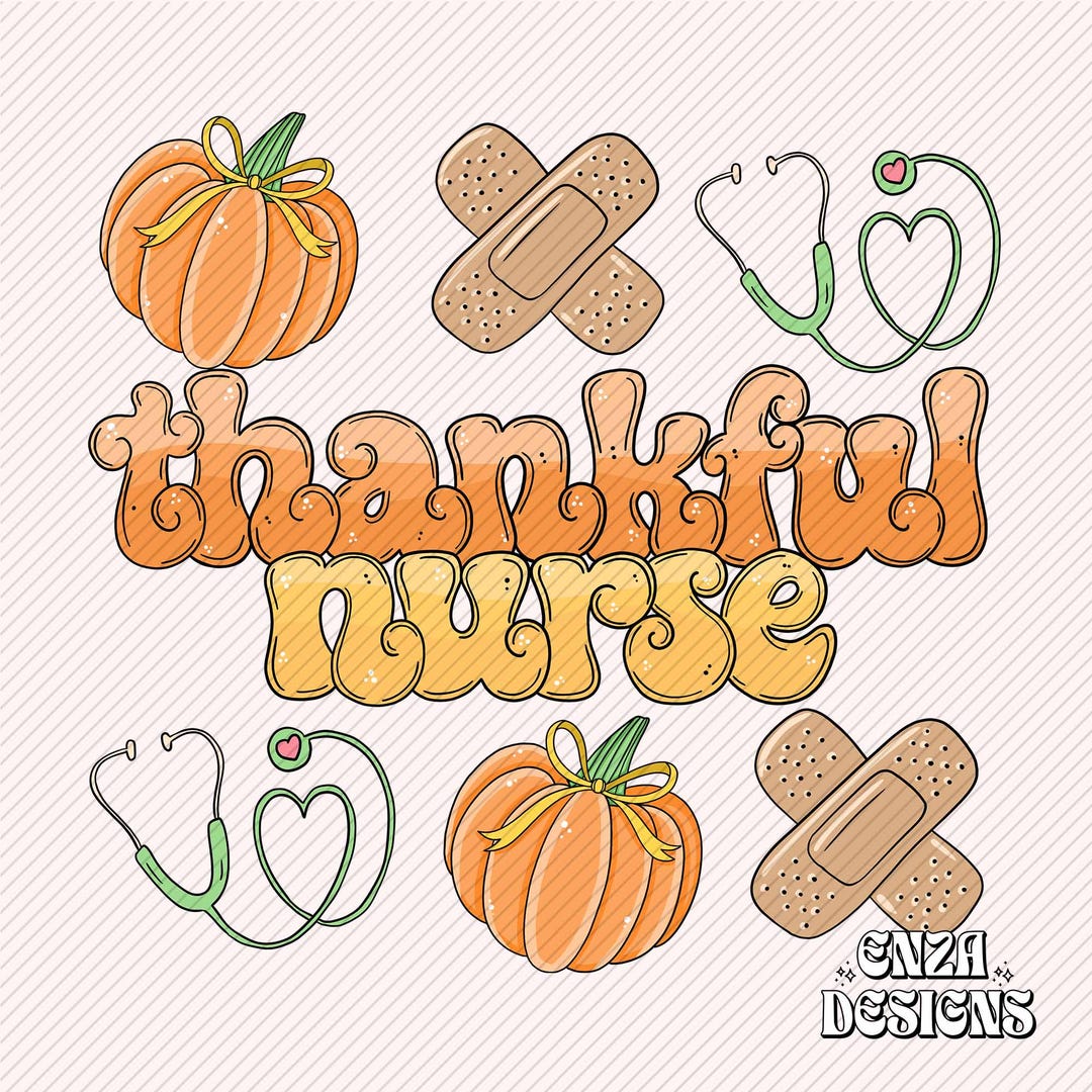 Thankful Nurse Png Sublimation Design Autumn Png Digital Download ...