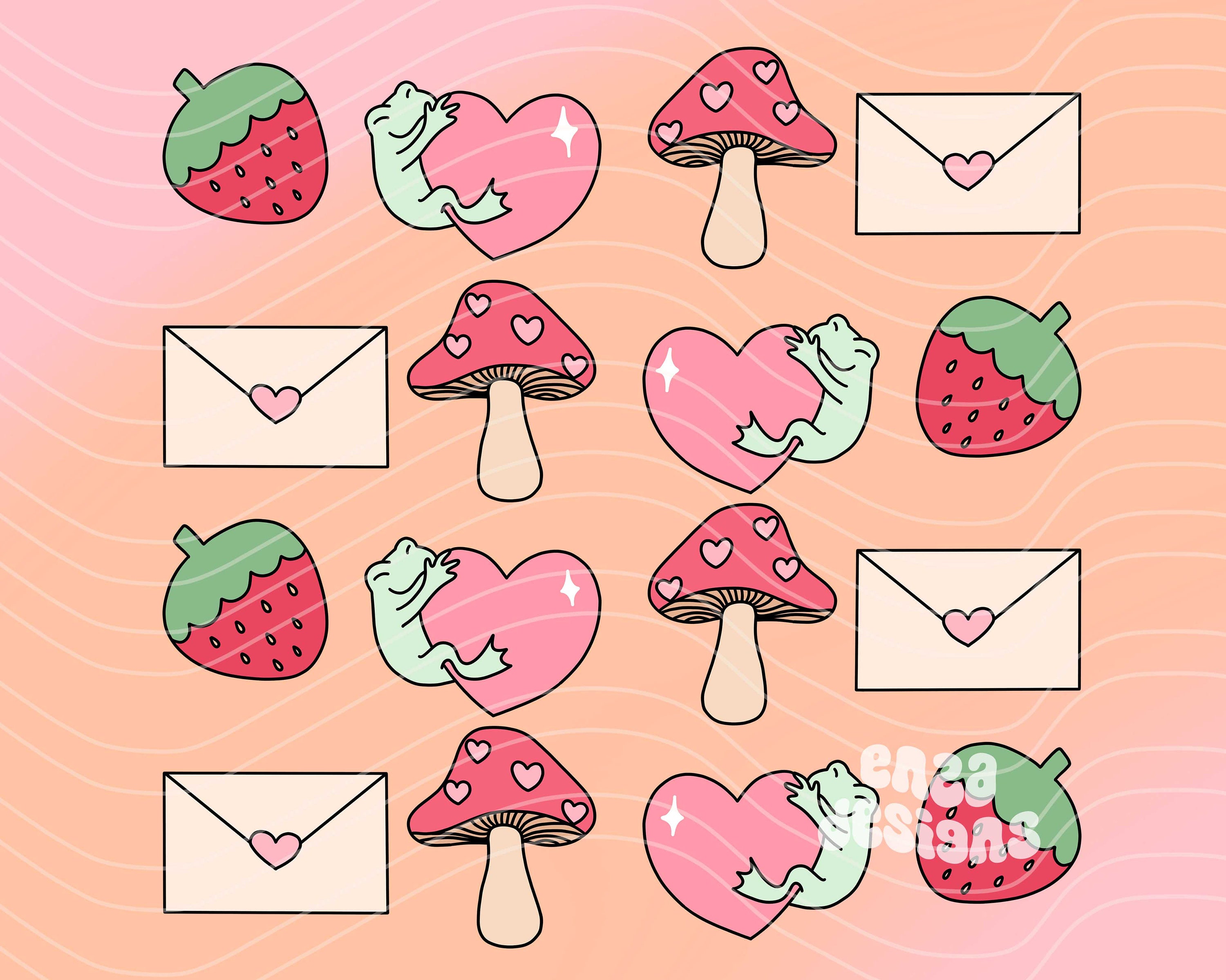 Cottagecore Frog Png, Valentines Day Png, Frog Mushroom Png, Cute ...