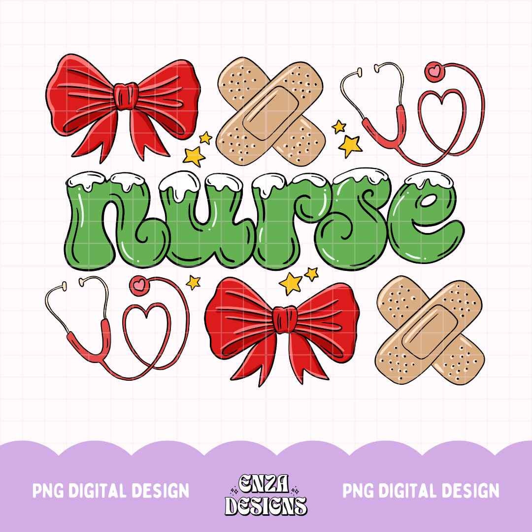Nurse Christmas Png Sublimation Design Digital Download, Nurse Holiday ...