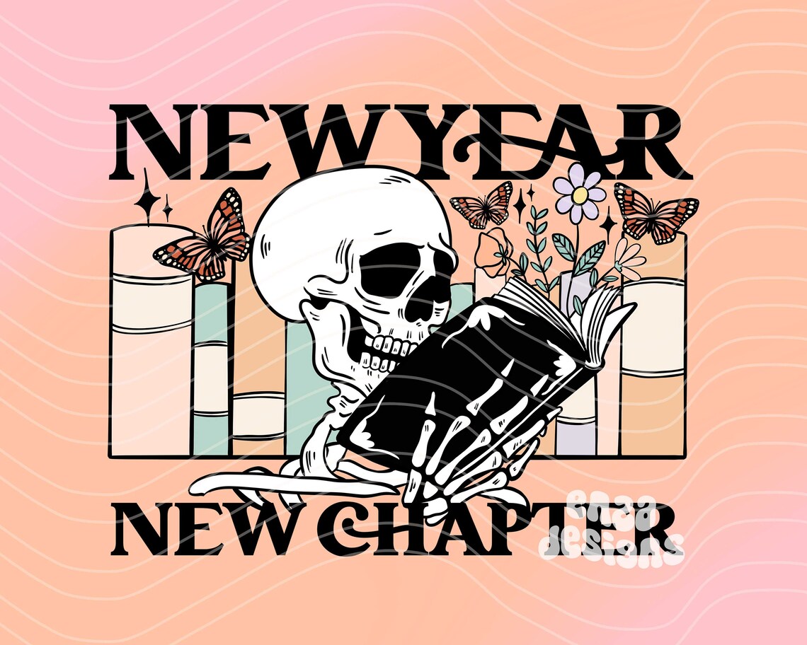 New Year New Chapter Png, Book Lover Png, 2024 Png, New Years Png, Nye ...