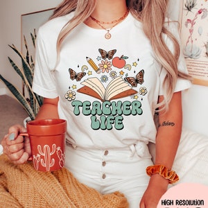 Teacher Life Png, Floral Teacher Png, Teacher Sublimation, Spring ...