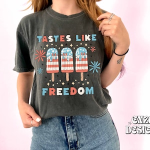 Tastes Like Freedom Popsicle Png 4th of July Png Sublimation Designs ...