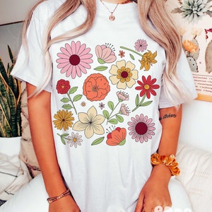 Spring Flowers Png Digital Design for Shirts, Floral Sublimation ...
