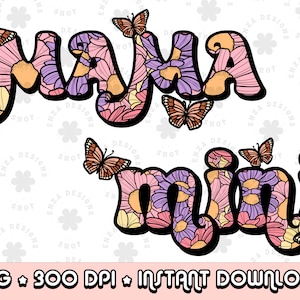 Mama Mini Png, Matching Mama Mini Png, Floral Mama Png, Mama and Mini ...