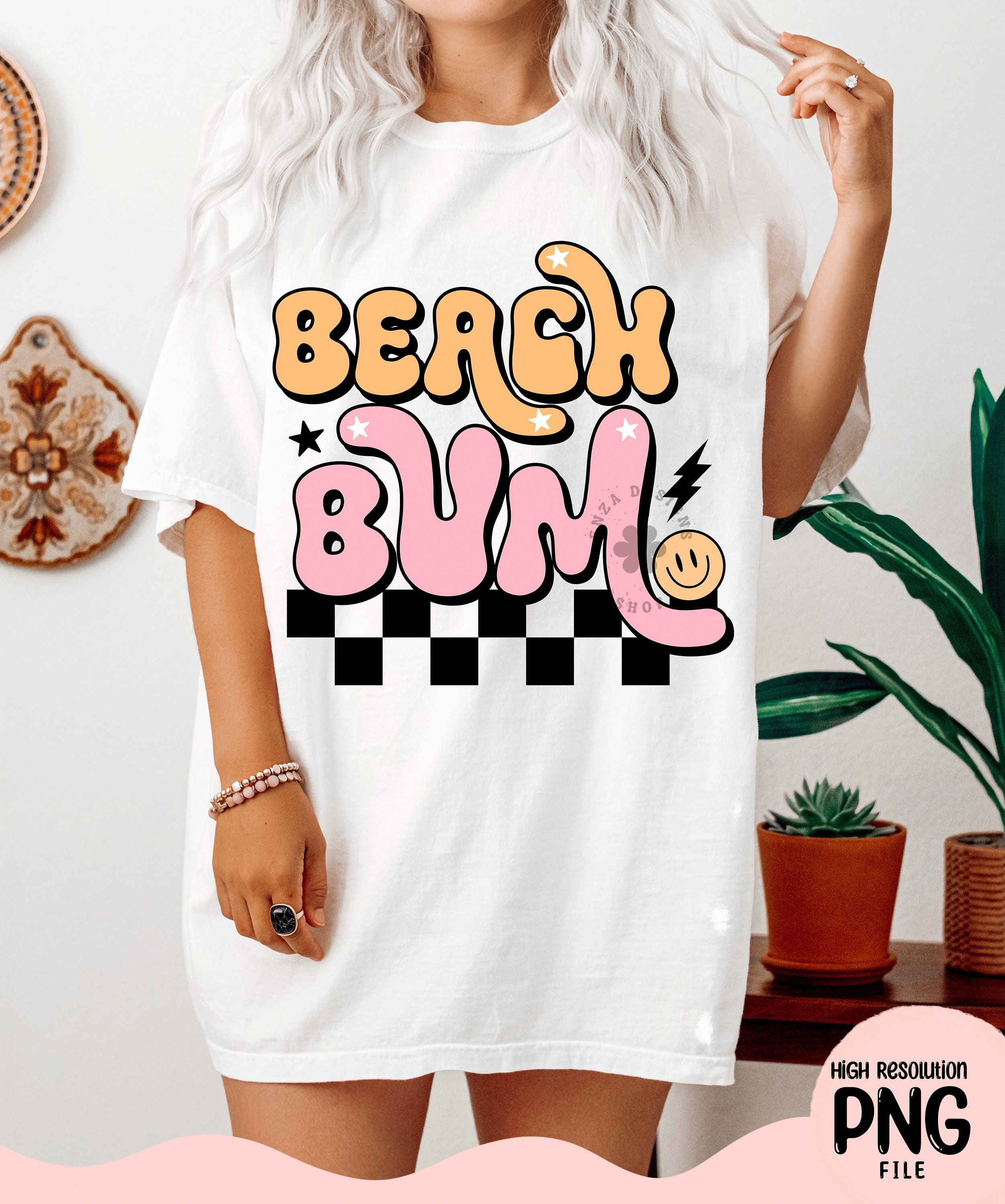 Beach Bum Png, Summer Sublimation Designs, Retro Beach Png, Beach Bum ...