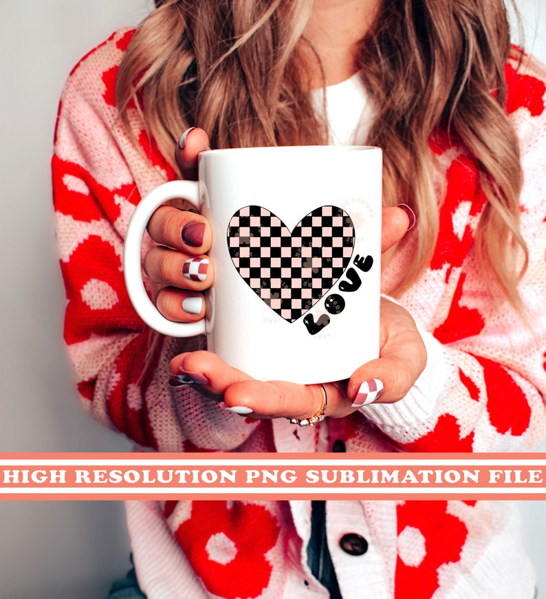 Checkered Heart Png, Love Png, Valentines Day Png, Retro Valentines Png ...