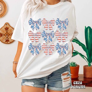 American Coquette Bows 4th of July Png Sublimation Designs Digital ...