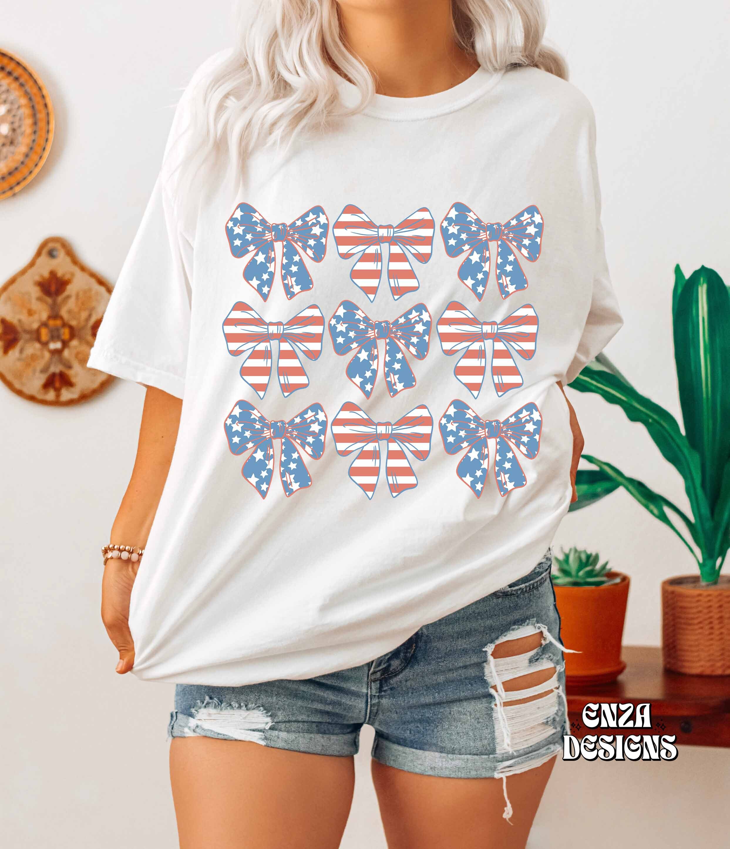 American Coquette Bows 4th of July Png Sublimation Designs Digital ...