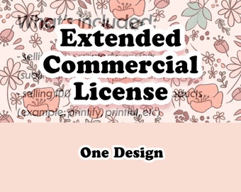 Extended Commercial License for ONE Png Design up to 1,000 Sales - Etsy