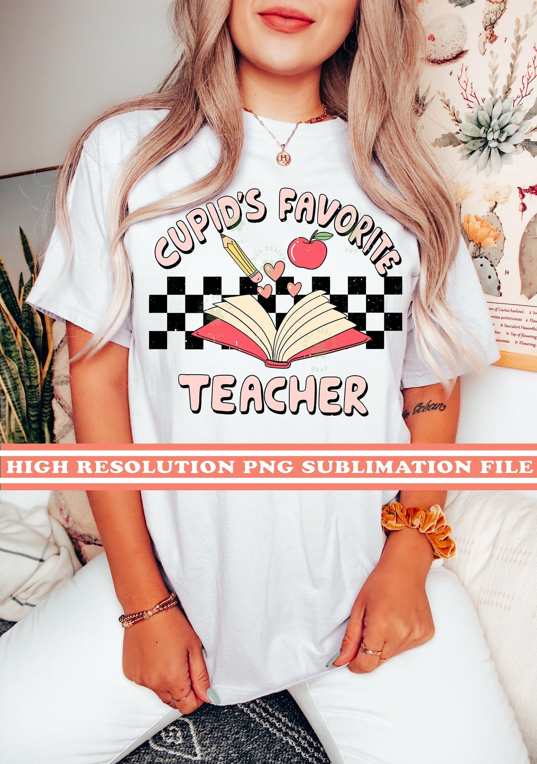 Cupid's Favorite Teacher Png, Teacher Valentines Day Png, Retro ...