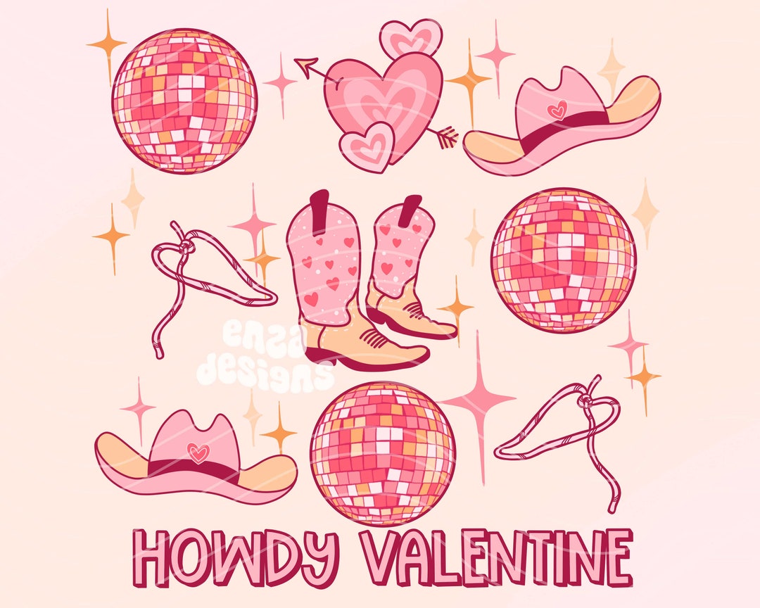 Howdy Valentine Png, Western Valentines Png, Cowgirl Valentines Png ...