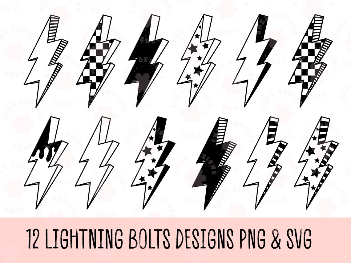 Lightning Bolt Svg Lightning Cricut Cut Files Lighting Bolt - Etsy
