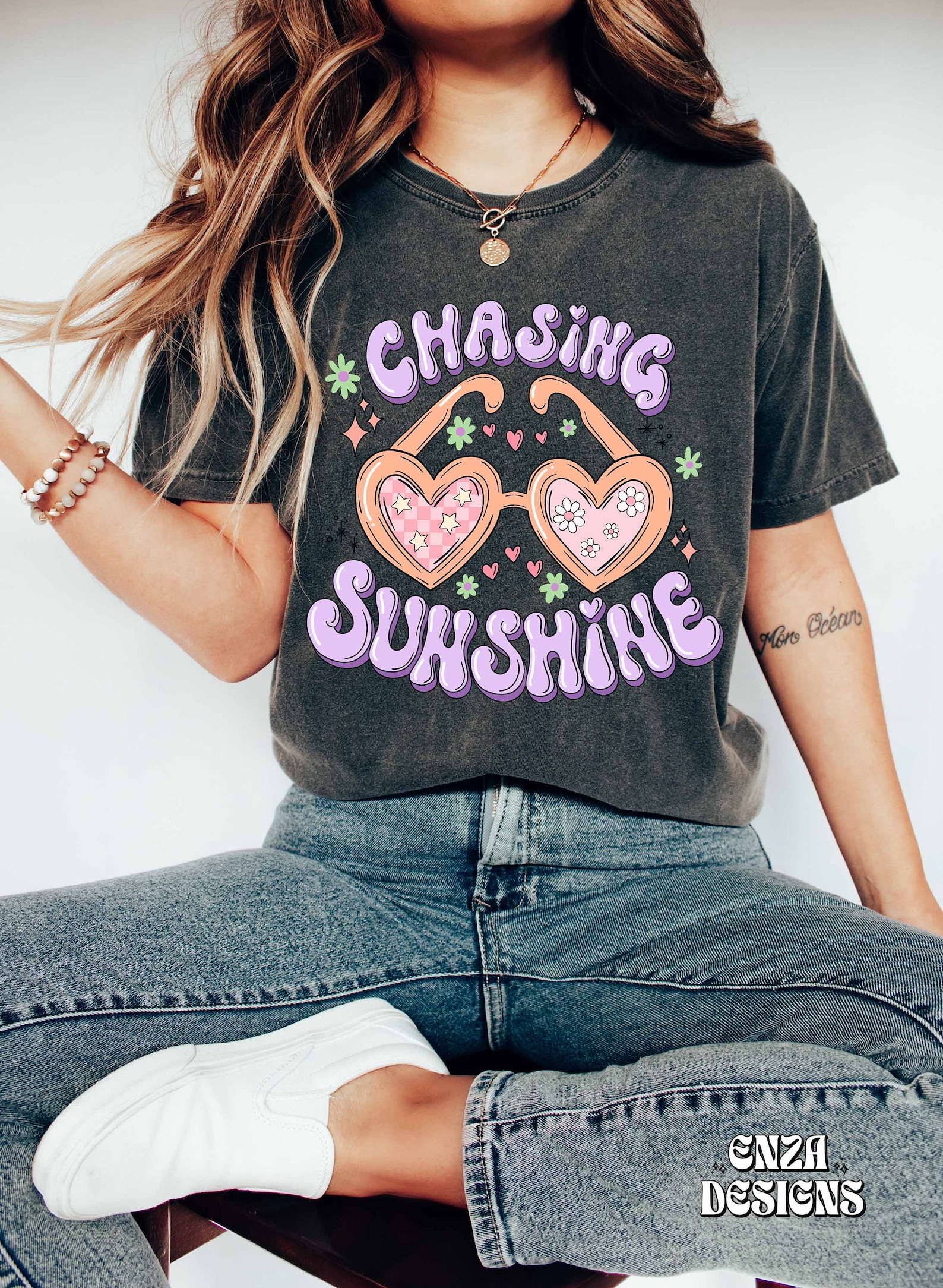 Chasing Sunshine Png Summer Design for Shirts, Preppy Png Designs, Cute ...