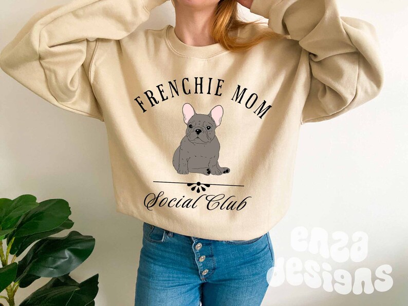 Frenchie Mom Social Club Png Sublimation Digital Download, Dog Mama Png ...