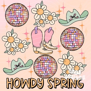 Howdy Spring Png, Western Spring Png, Cowgirl Spring Png, Trendy Spring ...