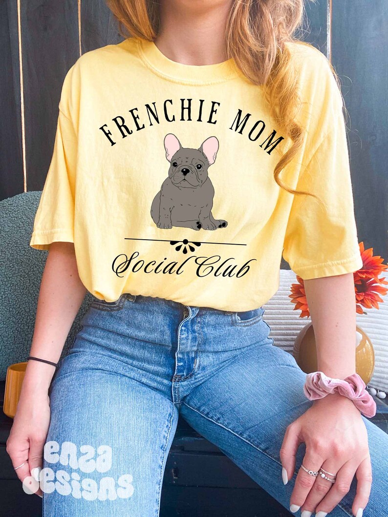Frenchie Mom Social Club Png Sublimation Digital Download, Dog Mama Png ...