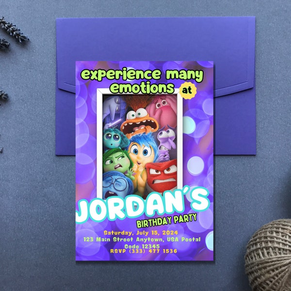 Inside Out Invite - Etsy