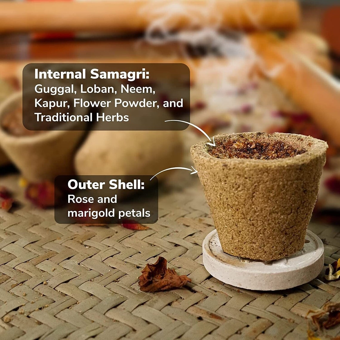 Havan Cups 15 CUPS With FREE Holder Made With Flowers and - Etsy