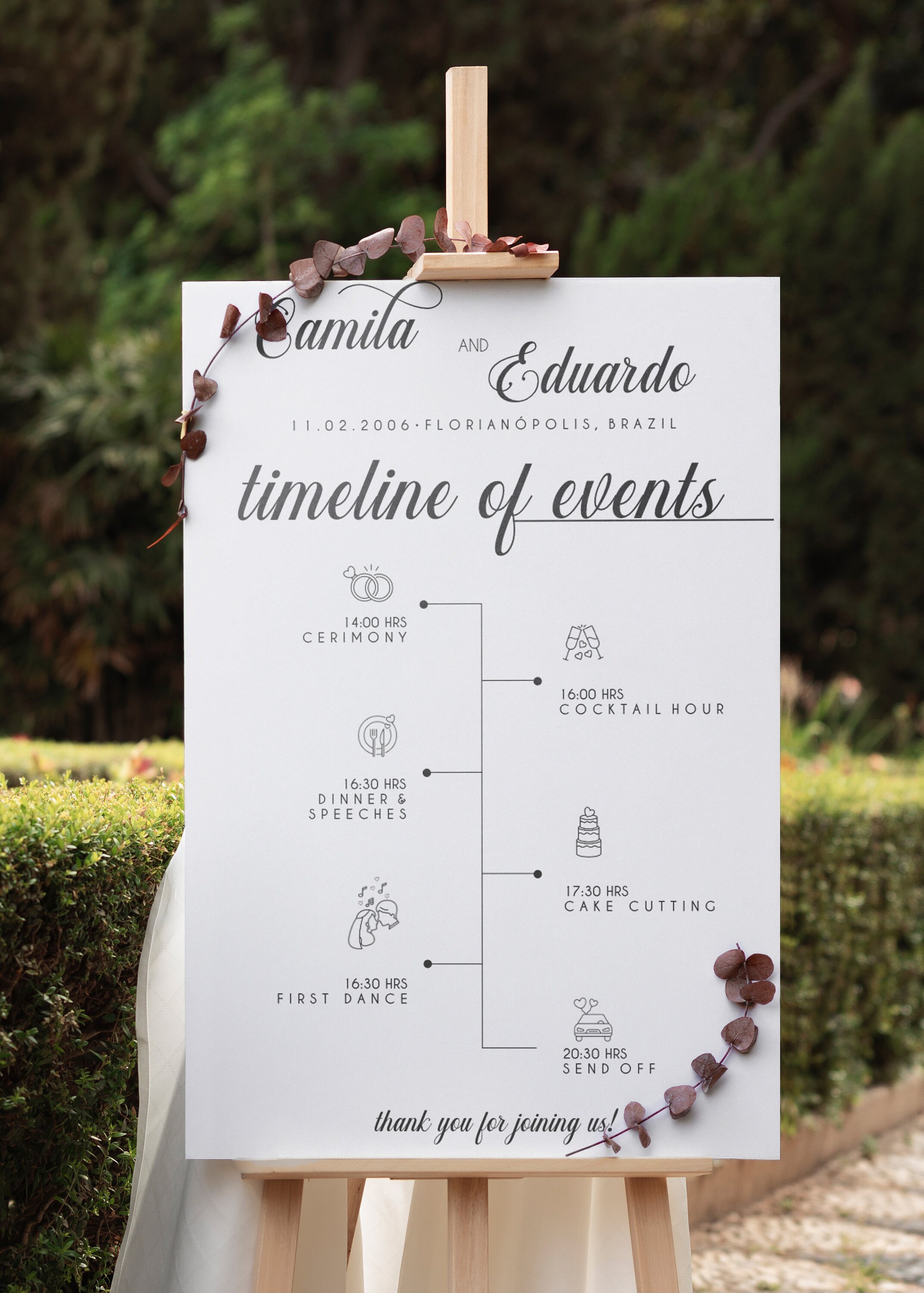 Wedding Timeline Template Wedding Timeline Printable Editable Welcome ...