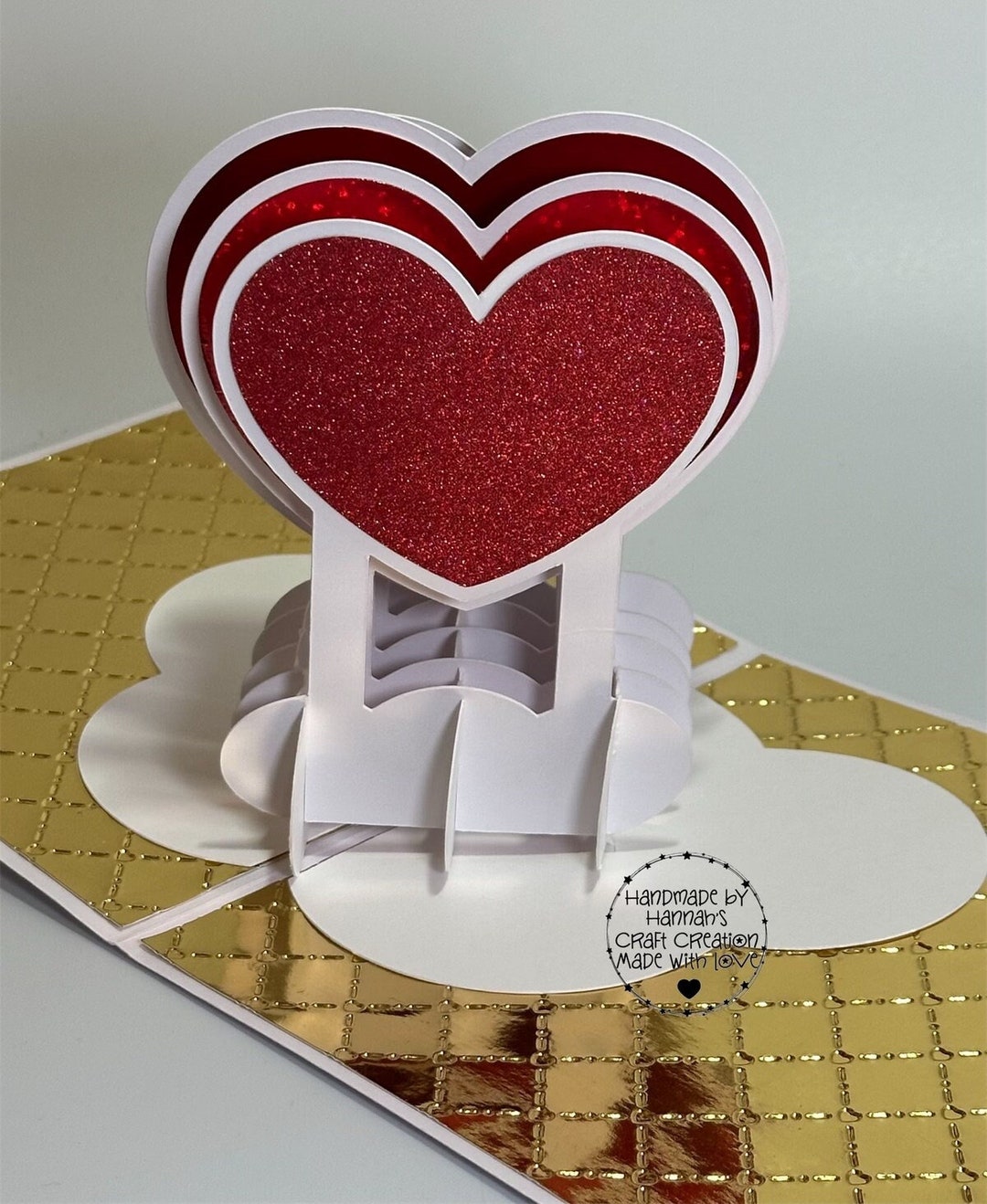 Heart Pop up Card - Etsy