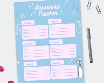 Password Tracker Planner - Etsy