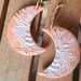 Terracotta 'sweet Bee' Crescent Moon Dangles | Bee Stamp | Handmade ...