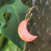 Terracotta 'sweet Bee' Crescent Moon Dangles | Bee Stamp | Handmade ...