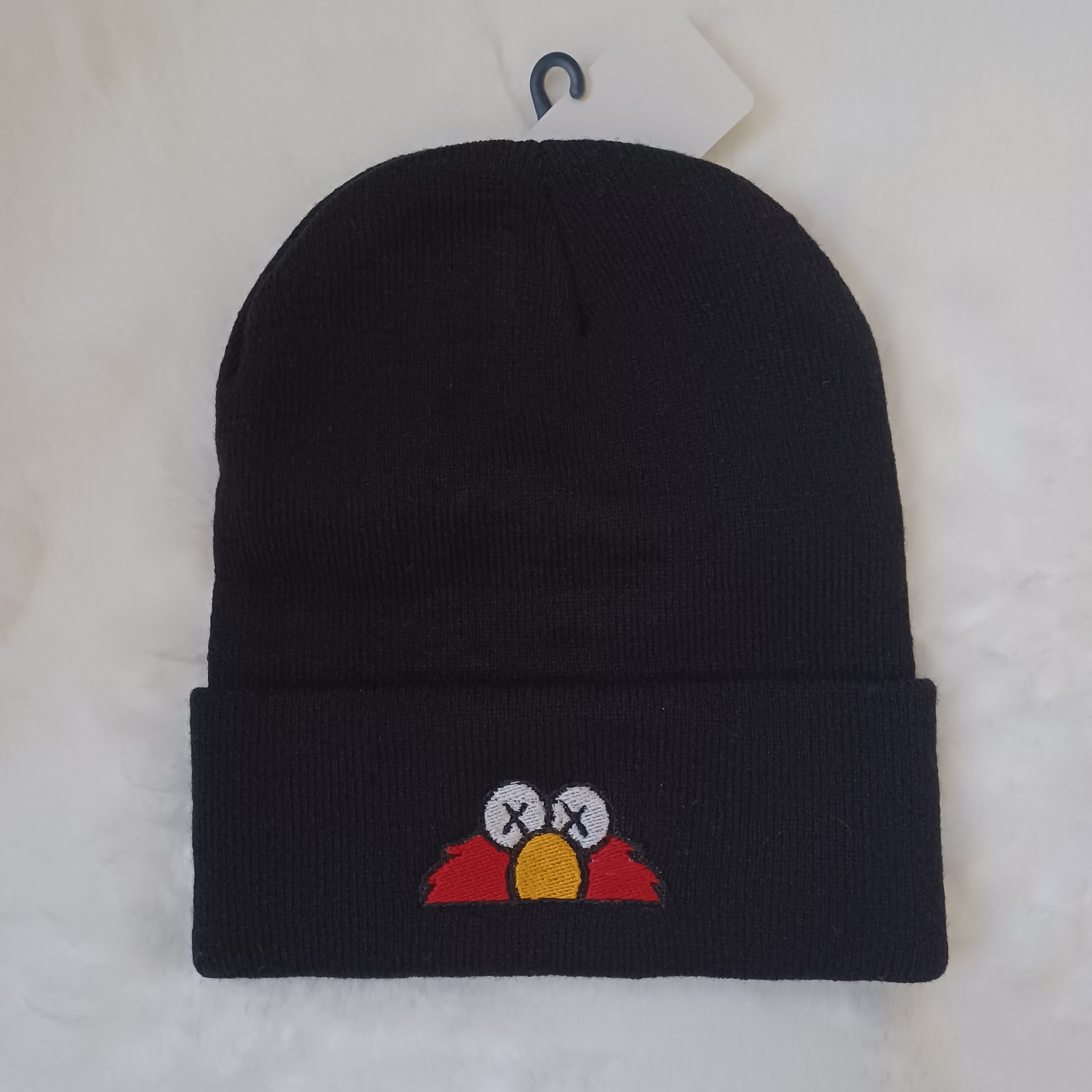 Elmo, Cookie Monster Kaws XX, Kaws Embroidered Beanie - Etsy