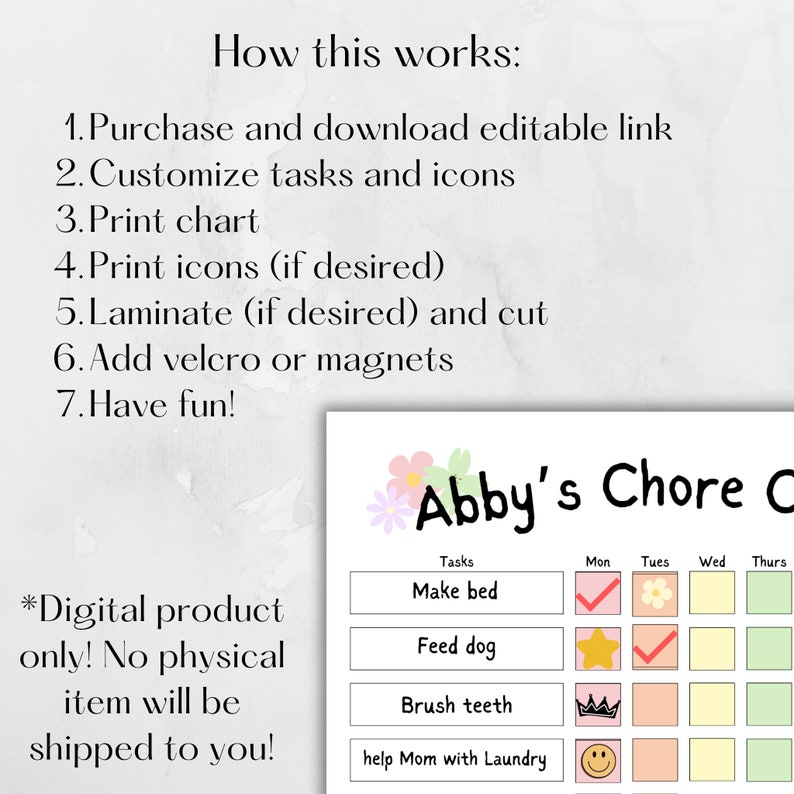 Editable Kids Routine Chart, Daily Routine, Morning Routine, Daily ...