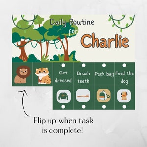 Editable Kids Routine Chart, Daily Routine, Morning Routine, Daily ...