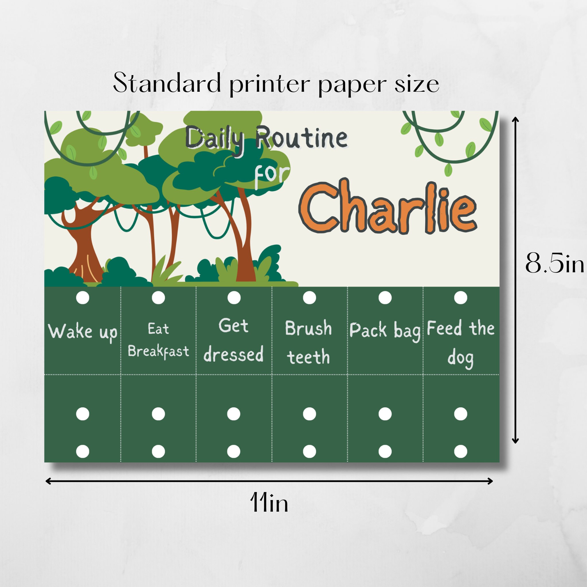 Editable Kids Routine Chart, Daily Routine, Morning Routine, Daily ...