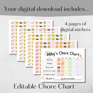 Editable Kids Routine Chart, Daily Routine, Morning Routine, Daily ...