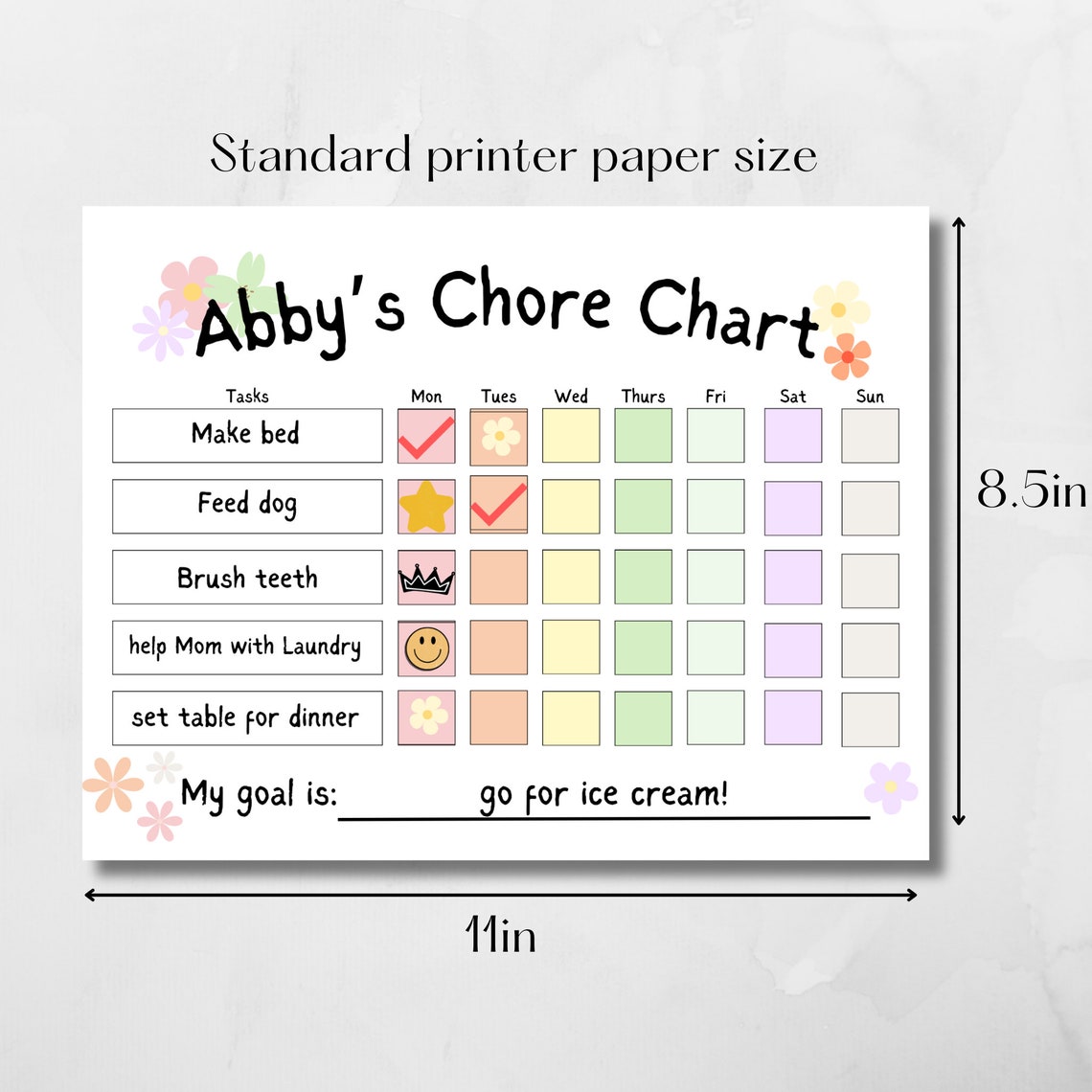 Editable Kids Routine Chart, Daily Routine, Morning Routine, Daily ...