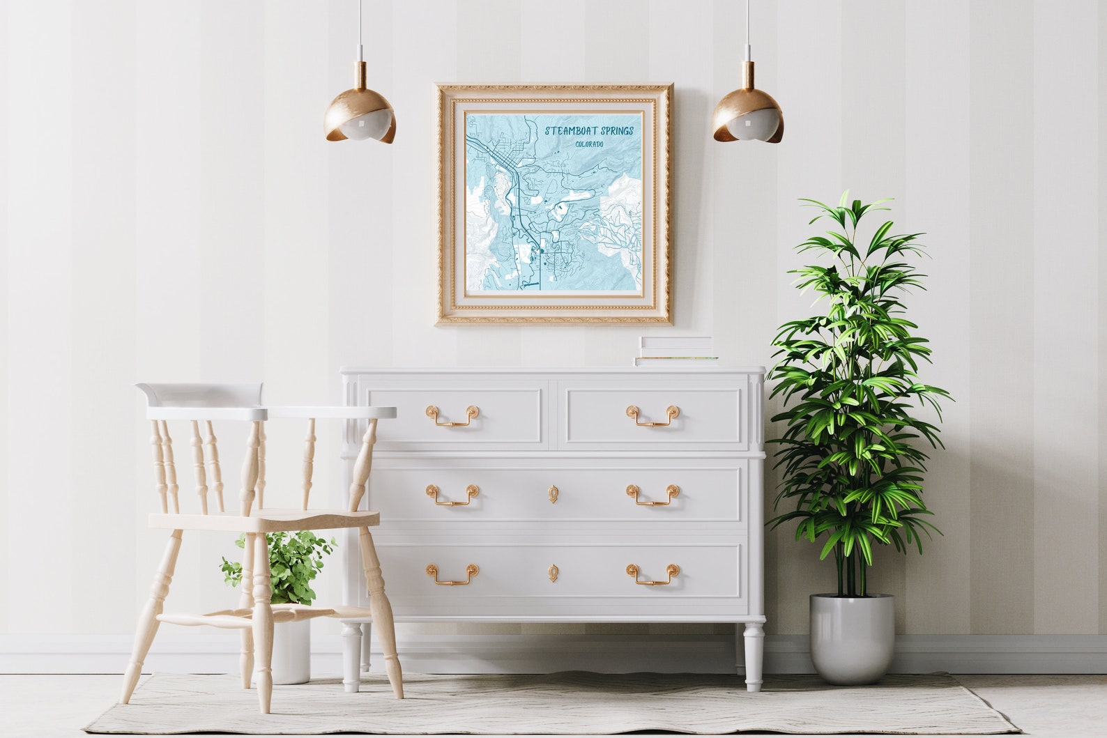 Customizable Topographic Square City Map Decorative Poster Print ...