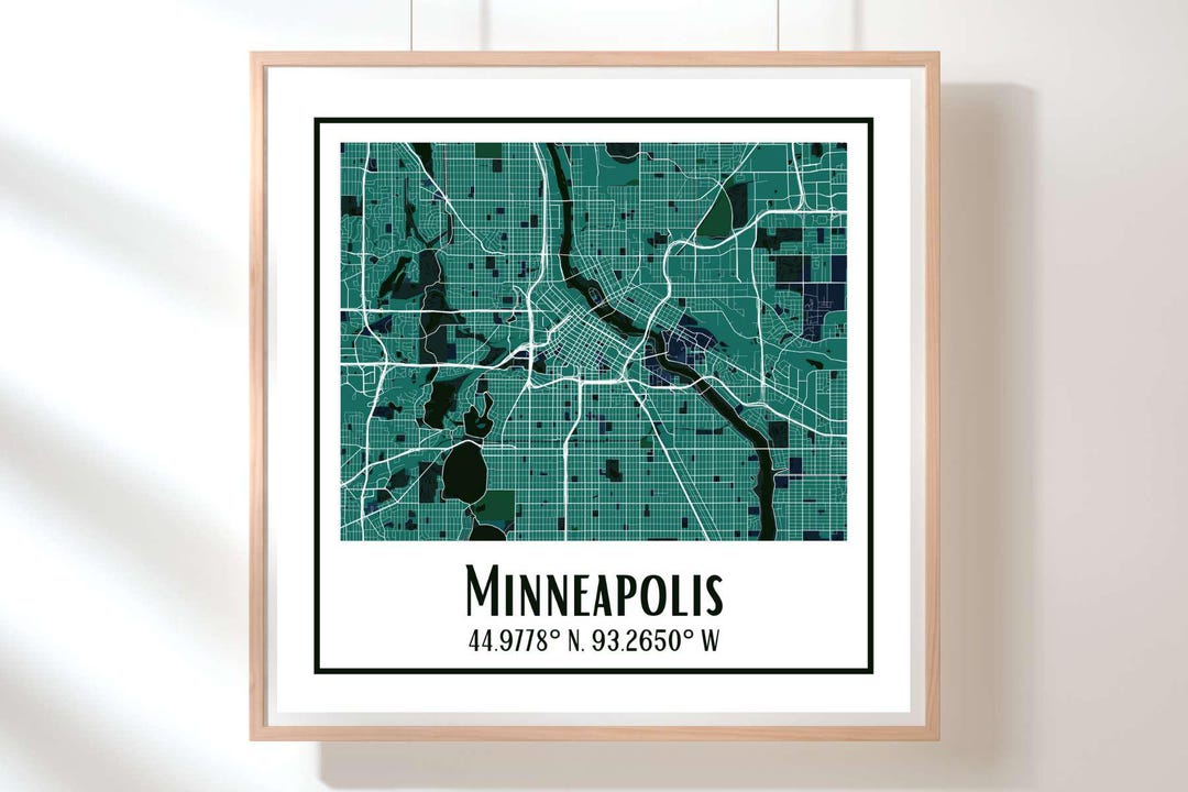 Personalized Custom Square City Map Decorative Poster Print ...