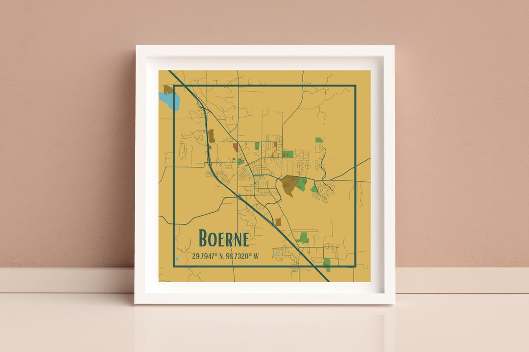 Personalized Custom Square City Map Longitude Latitude Decorative ...
