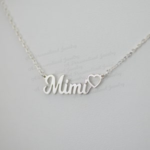 Dainty Mimi Necklace, Sterling Silver, Gold, Mimi Necklace, Gift for ...