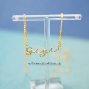 Dainty Gigi Necklace, Sterling Silver, Gold, Gigi Necklace, Gift for ...