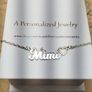 Dainty Mimi Necklace, Sterling Silver, Gold, Mimi Necklace, Gift for ...