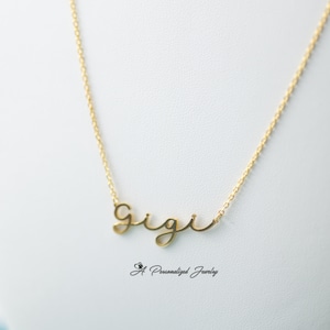 Dainty Gigi Necklace, Sterling Silver, Gold, Gigi Necklace, Gift for ...