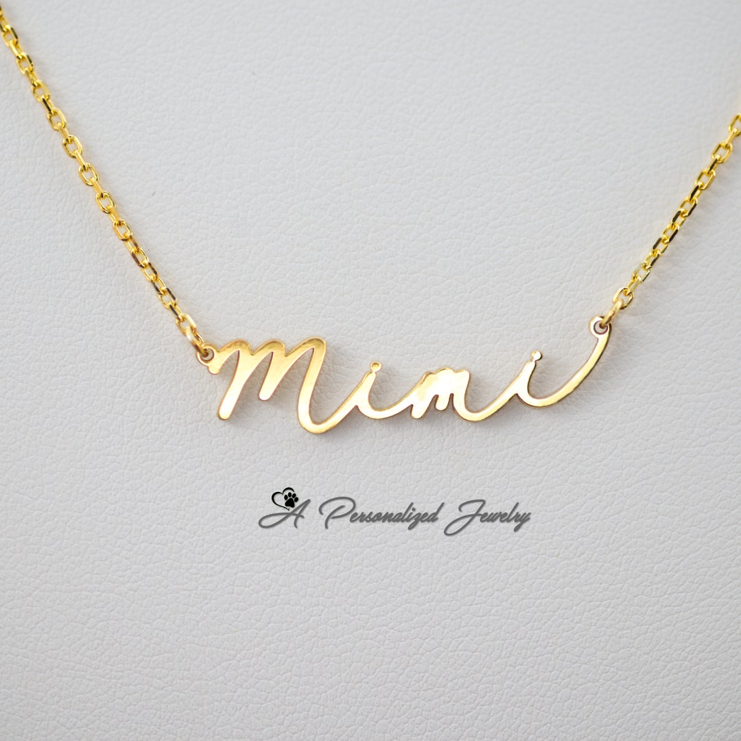 Dainty Mimi Necklace, Sterling Silver, Gold, Mimi Necklace, Gift for ...