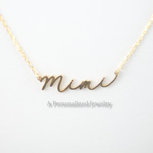 Dainty Mimi Necklace, Sterling Silver, Gold, Mimi Necklace, Gift for ...