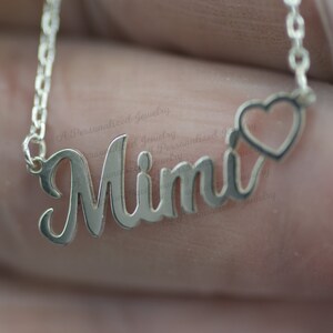 Dainty Mimi Necklace, Sterling Silver, Gold, Mimi Necklace, Gift for ...