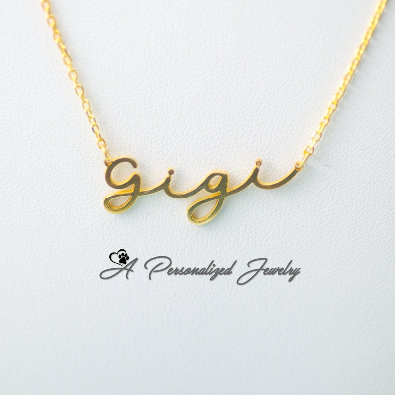 Dainty Gigi Necklace, Sterling Silver, Gold, Gigi Necklace, Gift for ...