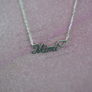 Dainty Mimi Necklace, Sterling Silver, Gold, Mimi Necklace, Gift for ...