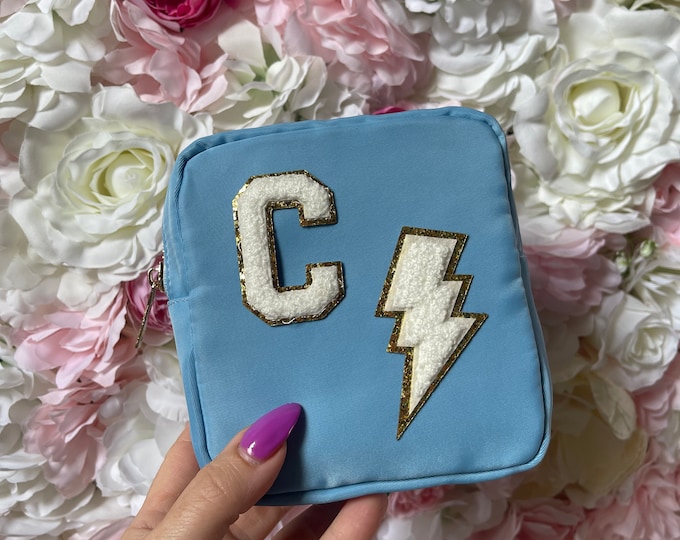 Clear Transparent Snacks Travel Pouch Chenille Patch Bag - Etsy