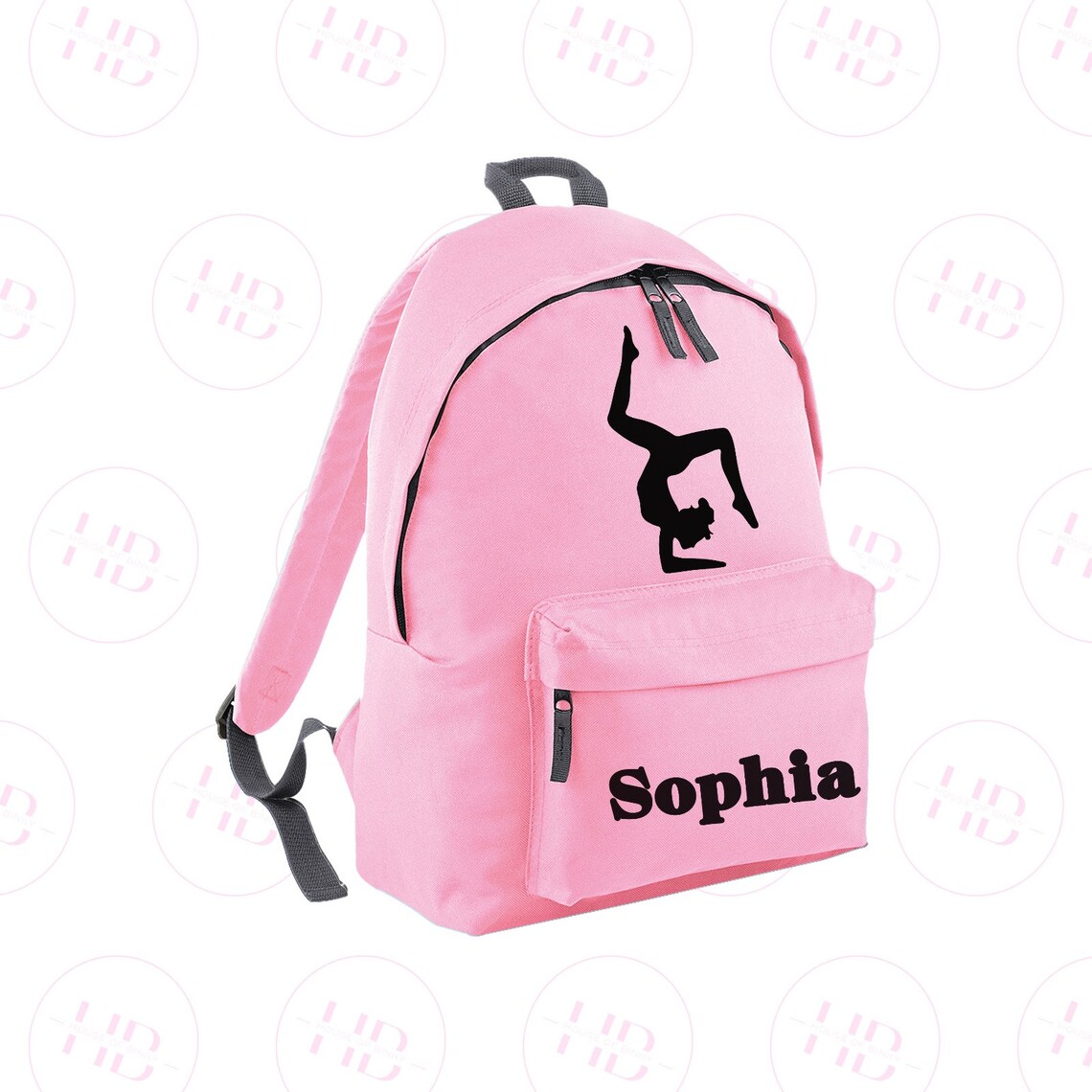Personalised Gymnastic Backpack Customised Bags Kids Preschool Nursery ...